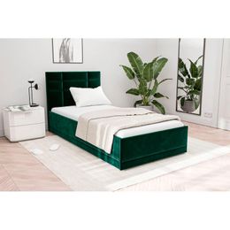 Westfalia Schlafkomfort Polsterbett &raquo;Prag&laquo; 3 Matraztenarten w&auml;hlbar, mit und ohne Bettkasten gr&uuml;n Bezug 100% Polyester, Polsterung: Polsterwatte, Material Gestell: 