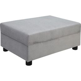 Collection AB Hocker &raquo;Parma, B: 98 cm&laquo; mit Federkern grau 100%Polyester B/H/T: 98cm x 42cm x 68cm, Cord
