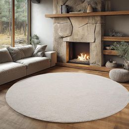 Ayyildiz Teppiche Teppich &raquo;HELIX 2200 , auch als L&auml;ufer und Rund erh&auml;ltlich&laquo; rund 7 mm H&ouml;he 3D-Effekt durch Cut-Loop-Webtechnik, Woll-Optik, Boucl&eacute;, Wohnzimmer &Oslash; 120cm 
