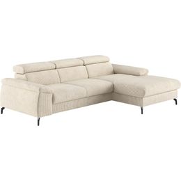 COTTA Ecksofa &raquo;Kitty L-Form, B: 242 cm&laquo; mit Kopfteilverstellung, optional Schlaffunktion & Bettkasten 88% POLYESTER (PES) 12% POLYAMID (PA) B/H/T: 