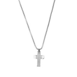 Tom Tailor Herren Tom Tailor Kette mit Anh&auml;nger &raquo;Kreuz-Motiv&laquo; Edelstahl, L: 60 B: 2,4mm