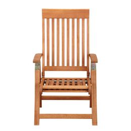 Merxx Gartensessel &raquo;Comodoro&laquo; 1 Stk. tlg. Eukalyptusholz, verstellbar, klappbar, braun braun Fu&szlig;teil verstellbar, B/H/T: 62cm x 110cm x 63cm