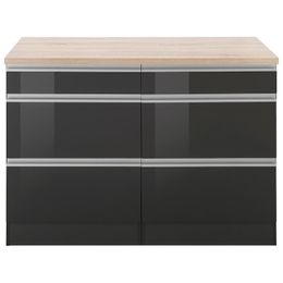 KOCHSTATION Unterschrank &raquo;KS-Ohio&laquo; Breite 120 cm grau B/H/T: 120cm x 85cm x 60cm