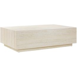 Salesfever Couchtisch &raquo;Almeria Beistelltisch: Stilvoller Tisch 120/75 cm&laquo; Stilvoller, rechteckiger Tisch in edler Marmoroptik, 120x75cm beige MDF, mit