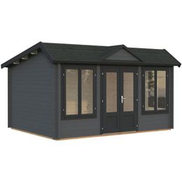 Palmako Gartenhaus &raquo;Claudia Pent&laquo; verschiedene Farben grau Massivholz Fu&szlig;boden im Gartenhaus, ohne Dacheindeckung