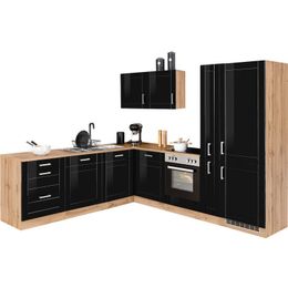 KOCHSTATION Winkelk&uuml;che &raquo;KS-Tinnum&laquo; ohne E-Ger&auml;te, Stellbreite 240/270 cm schwarz B/H/T: 240cm x 270cm