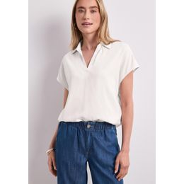 Street One Damen Hemdbluse, wei&szlig;, Gr. 36, unifarben, Stoff, 100% Viskose, Blusen, aus softer Viskose