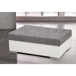 Collection AB Hocker &raquo;John, B: 100 cm&laquo; optional Federkernpolsterung wei&szlig; B/H/T: 100cm x 40cm x 70cm, Kunstleder SOFTLUX Struktur grob,mit Federkern