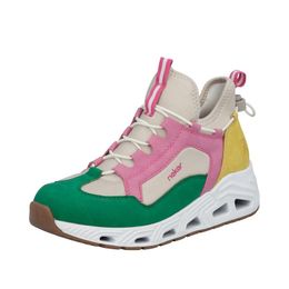 Rieker Sport Damen RIEKER Sport Slip-On Sneaker High Top Sneaker, Schlupfschuh mit Schnellverschluss hinten bunt 43