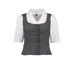 OS-Trachten Damen Trachtenbluse "Mieder 453000-3924", grau, Gr. 44, Obermaterial: 64% Polyester PES. 33% Viskose CV. 3% Elasthan EL., Blusen