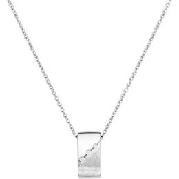 Firetti Damen Kette mit Anh&auml;nger &raquo;Schmuck Geschenk Halsschmuck Halskette Kette matt glanz&laquo; mit Zirkonia (synth.) silber Messing, L: 45 B: 1,4mm