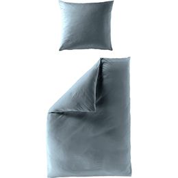 Bierbaum Bettw&auml;sche &raquo;Elegant uni&laquo; 3 Mako-Satin, 100 % Baumwolle, Uni, pflegeleicht blau Mako-Satin, Obermaterial: 100% Baumwolle B/L: 200cm x 220cm, 1
