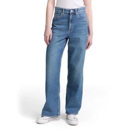 Damen Weite Jeans "LINOU", blau, Gr. XXL, Tom Tailor Denim, unifarben, Denim/Jeans, Obermaterial: 43% Polyester, 33% Baumwolle, 22% Lyocell, 2%