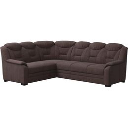 COTTA Ecksofa &raquo;Marcus L-Form&laquo; wahlweise mit Schlaffunktion & Stauraum grau 100% Polyester B/H/T: 263cm x 99cm x 211cm, Struktur soft, Bettfunktion 