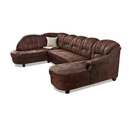Home Affaire Wohnlandschaft &raquo;Budapest, viel Platz, Breite 288cm, zeitlos und elegant, U-Form&laquo; wahlweise mit Bettfunktion braun B/H/T: 288cm x 84cm x 