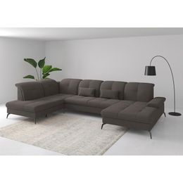 Sit & More sit&more Wohnlandschaft &raquo;Amica, U-Form, inkl. Sitztiefenverstellung und Armteilverstellung&laquo; wahlweise mit Kopfteilverstellung, Schlaffunktion und 