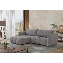exxpo - sofa fashion Ecksofa &raquo;Livonia, B/T: 260/187, modern & praktisch f&uuml;r kleine R&auml;ume&laquo; Mit Bettfunktion & Bettkasten,hoher Sitzkomfort,inkl. 