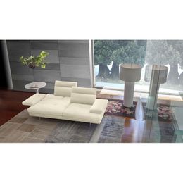 Calia italia 3-Sitzer &raquo;Toby Wing, 208 cm breit, Designsofa mit hohem Sitzkomfort&laquo; inklusive Sitztiefenverstellung, F&uuml;&szlig;e in Chrom gl&auml;nzend wei&szlig; 