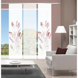 Vision S Schiebegardine &raquo;AYENE 3er SET&laquo; Paneelwagen 3 Stk. tlg. Schiebevorhang Digidruck 3er Set AYENE rot Polyester 260cm, Paneelwagen, 60cm