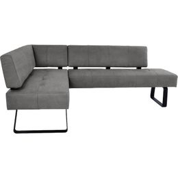 K+w Komfort & Wohnen K+W Komfort & Wohnen Eckbank &raquo;Spider II&laquo; Sitzsteppung, bequem durch Sandwichbauweise, 2 Stellma&szlig;e grau B/H/T: 165cm x 88cm x 227cm, Microfaser 1, 