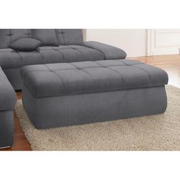 DOMO collection Hocker &raquo;NMORIC&laquo; mit Stauraumfach, auch in Cord grau Chenille (85% Polyester, 15% Acryl);Luxus-Microfaser (100% Polyester);Struktur ( 