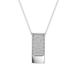 Firetti Damen Kette mit Anh&auml;nger &raquo;Schmuck Geschenk Silber 925 Halsschmuck Halskette Ankerkette&laquo; mit Zirkonia (synth.) Silber 925 (Sterlingsilber), L: 