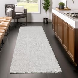 Ayyildiz Teppiche Teppich &raquo;LOOM 4300 , auch als L&auml;ufer und in Rund&laquo; rechteckig 7 mm H&ouml;he Kurzflor, grobe Schlingen Struktur, pflegeleicht, strapazierf&auml;hig silber 