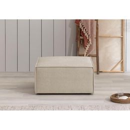 OTTO home Hocker &raquo;SHERWOOD Samtvelours Polsterhocker&laquo; Hocker quadratisch, ideale Erg&auml;nzung zum Loveseat SHERWOOD beige 100% Polyester B/H/T: 80cm x 