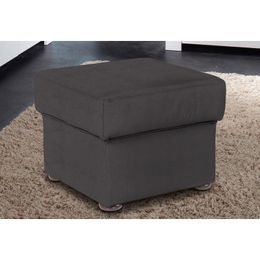 Sit & More sit&more Hocker &raquo;Benson&laquo; grau Luxus-Kunstleder;NaturLeder (der Sockel ist in passendem Kunstleder bezogen);Luxus-Microfaser Altara Nubuck B/H/T: 58cm 