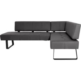 K+w Komfort & Wohnen K+W Komfort & Wohnen Eckbank &raquo;Spider II&laquo; Sitzsteppung, bequem durch Sandwichbauweise, 2 Stellma&szlig;e grau B/H/T: 195cm x 88cm x 165cm, Leder CASAY, 