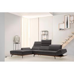 Creation BY ROLF BENZ Ecksofa &raquo;CR.420, Designecksofa, L-Form&laquo; in 2 Qualit&auml;ten, Holzrahmen in Eiche Natur oder Nu&szlig;baum, Breite 293 cm braun Flachgewebe