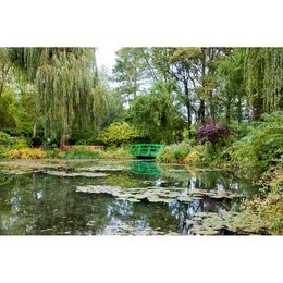 papermoon Fototapete &raquo;Monets Garten&laquo; bunt Vlies B/L: 4m x 2,6m, Bahnen: 8 Stk.