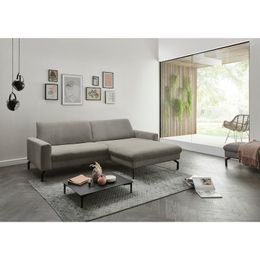 Die PlanBar Ecksofa &raquo;ZE-EM20028 L-Form, Breite 248 cm&laquo; wahlweise mit Kopfst&uuml;tzen und Sitztiefenverstellung grau 95% Polyester;5% Nylon B/H/T: 248cm x 