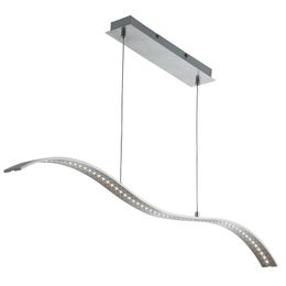 Searchlight H&auml;ngeleuchte &raquo;Wing Bar Pendant - Satin Silver Metal&laquo; LED-Modul 1 Stk. Warmwei&szlig; silber 1, H: 7,5cm, 1 Stk.