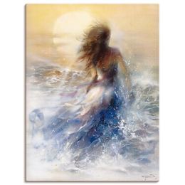 Artland Wandbild &raquo;Sommer I&laquo; Frau 1 Stk. tlg. als Leinwandbild, Poster in verschied. Gr&ouml;&szlig;en braun Leinwand B/H/T: 45cm x 60cm, Leinwandbild Frau Hochformat, 1 