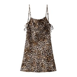 Bershka Kleid Damen Gr&ouml;&szlig;e 36 beige / dunkelbraun / schwarz Sommerkleid