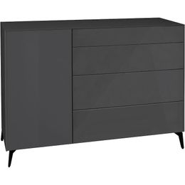 M&auml;usbacher Kommode &raquo;Imola&laquo; 2-Schubladen Kommode grau B/H/T: 131cm x 102cm x 42cm, F&uuml;&szlig;e aus Metall,3 Packst&uuml;cke, 2 Stk., 1 Stk.