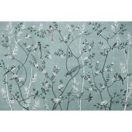 Livingwalls living walls Fototapete &raquo;Walls by Patel Tea Room&laquo; glatt Vlies, Wand blau Vlies B/L: 4m x 2,7m