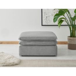 Home Affaire Hocker &raquo;PIAGGE&laquo; Hochwertiger Cord, passend zum Loveseat PIAGGE grau Webvelours