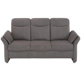 Home Affaire 3-Sitzer &raquo;Tahoma&laquo; mit Armteilverstellung, Federkern grau B/H/T: 199cm x 103cm x 89cm, Luxus-Microfaser ALTARA NUBUCK