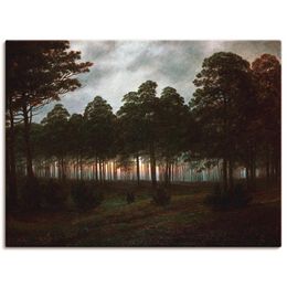 Artland Leinwandbild &raquo;Der Abend, um 1820/21&laquo; Wald 1 Stk. tlg. auf Holzrahmen gespannt gr&uuml;n Leinwand B/H/T: 40cm x 30cm, Leinwandbild Wald Querformat, 1 Stk.