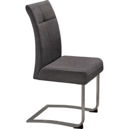 OTTO home Freischwinger &raquo;Rab&laquo; (Set) 2 Stk.Bezug in verschiedenen Qualit&auml;ten, maximale Belastbarkeit 120 kg schwarz Polyester B/H/T: 44cm x 98,5cm x 