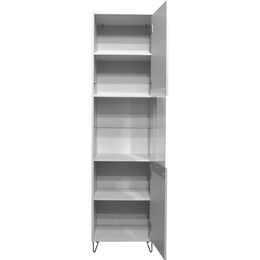 M&auml;usbacher Standvitrine &raquo;Bonnie&laquo; Vitrine mit wechselbarem T&uuml;ranschlag grau B/H/T: 51cm x 182cm x 45cm, T&uuml;ren: 1 Stk.