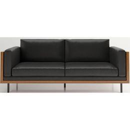 Playboy 3-Sitzer &raquo;Shelby&laquo; Sitzschale aus Massivholz schwarz B/H/T: 207cm x 83,5cm x 83cm, Polyester