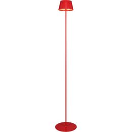 REALITY LEUCHTEN LED Au&szlig;en-Stehlampe &raquo;SUAREZ&laquo; LED-Board 1 Stk. Warmwei&szlig; Outdoor Akku Stehleuchte 123 cm, Touch-Dimmer, USB-C Anschluss, IP44 rot 1, &Oslash; 