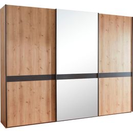 Wiemann Schwebet&uuml;renschrank &raquo;Rialto&laquo; hochwertige Dekorfront mit Spiegelt&uuml;r grau B/H/T: 295,2cm x 217cm x 67cm, T&uuml;ren: 3 Stk.