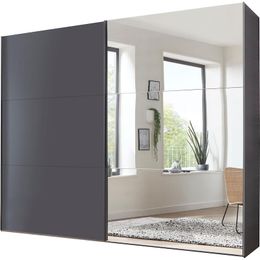 Wiemann Schwebet&uuml;renschrank &raquo;Korfu&laquo; hochwertige Beschl&auml;ge grau Glas, Holzwerkstoff B/H/T: 246,9cm x 217cm x 67cm, T&uuml;ren: 2 Stk.