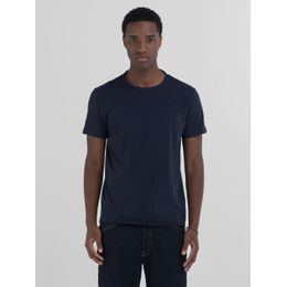 Replay Herren T-Shirt, blau, Gr. M, unifarben, Jersey, Obermaterial: 100% Baumwolle, Shirts