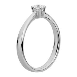 LYOMI Damen Fingerring "585/- Wei&szlig;gold 1 synth. Diam. 0,25 ct.", 058 (18,5), 0,25 VS = sehr kleine Einschl&uuml;sse, Gold, silber, Gold, Fingerringe