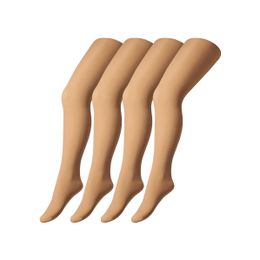 Camano M&auml;dchen Strumpfhose "fine everyday", Gr. 122, braun, Obermaterial: 94% Polyamid, 6% Elasthan, unifarben, Strumpfhosen, mit flachen N&auml;hten